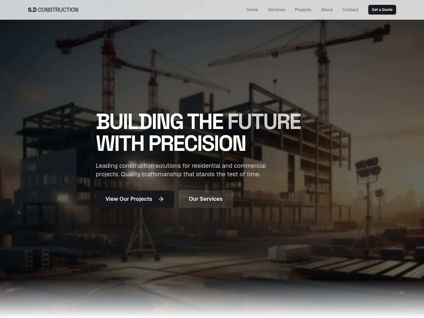 S.D Construction Web