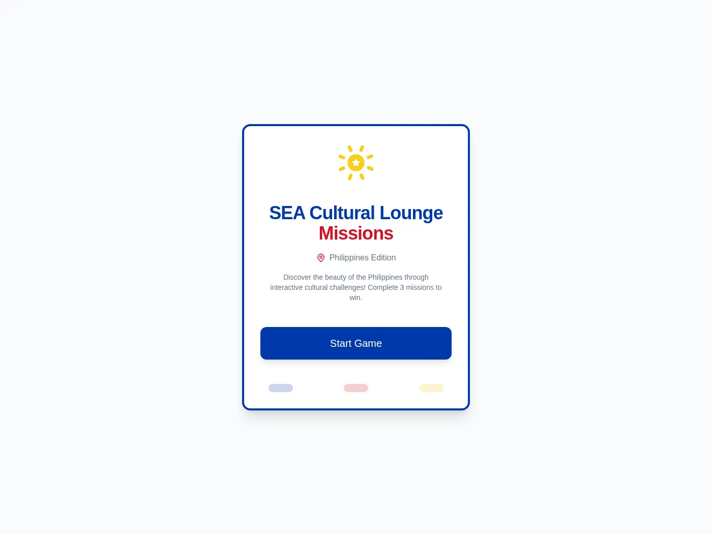 SEA Cultural Lounge Game
