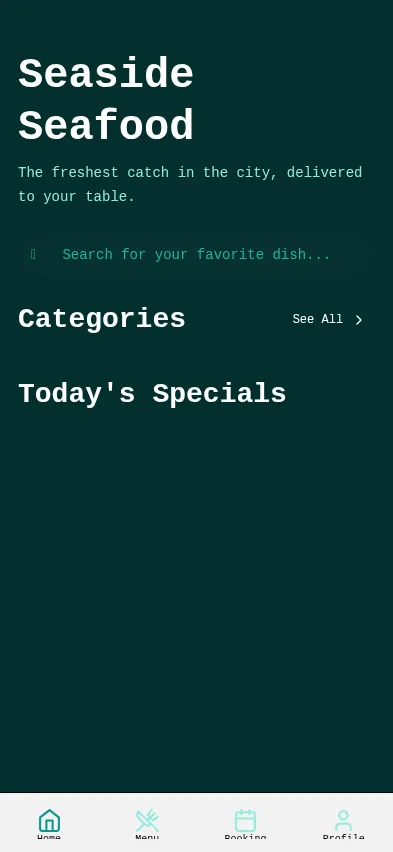Seafood Restaurant App