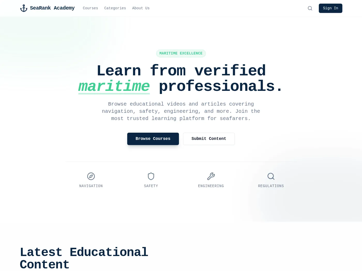SeaRank Academy Clone