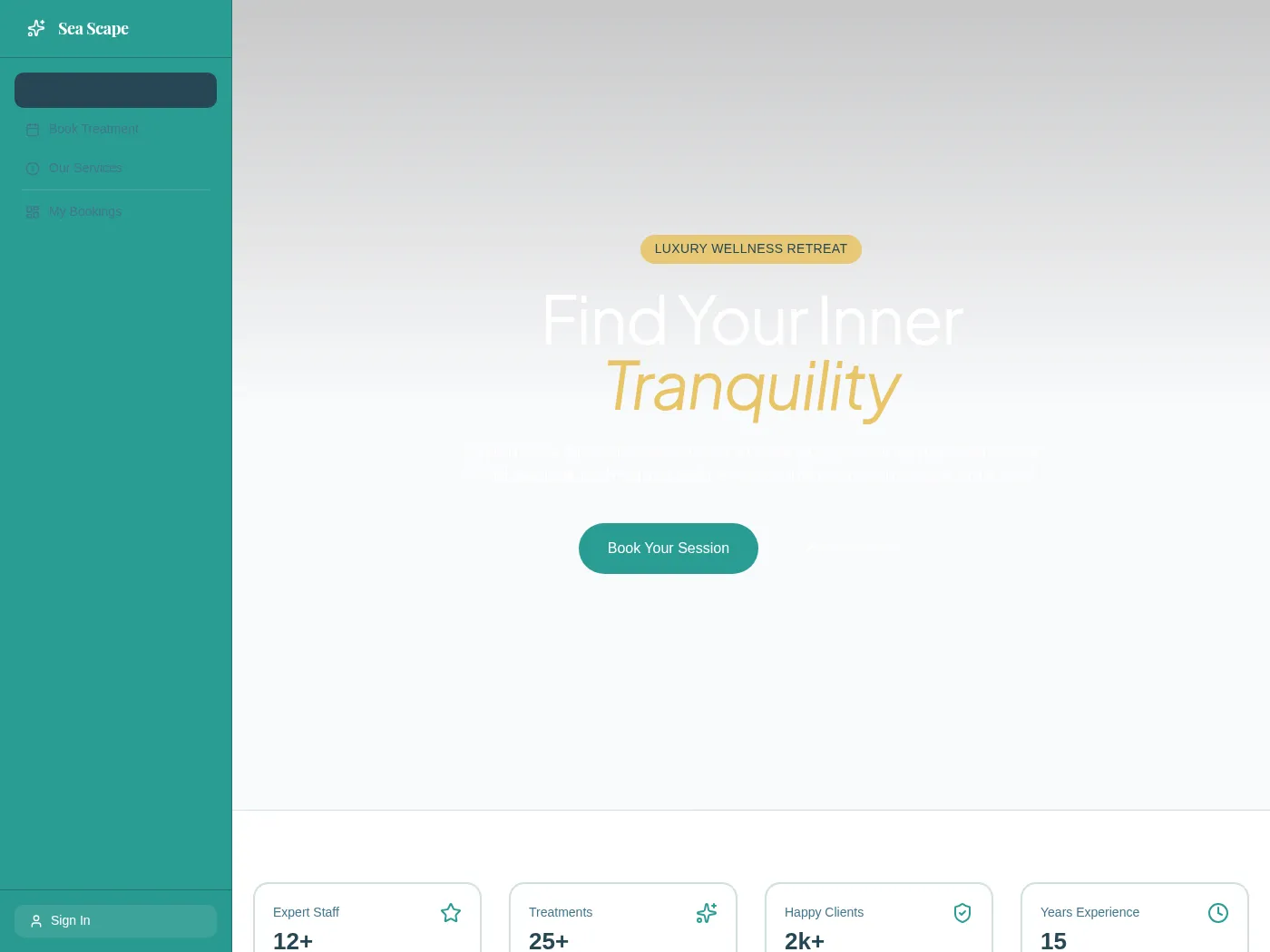 Sea Scape Booking App