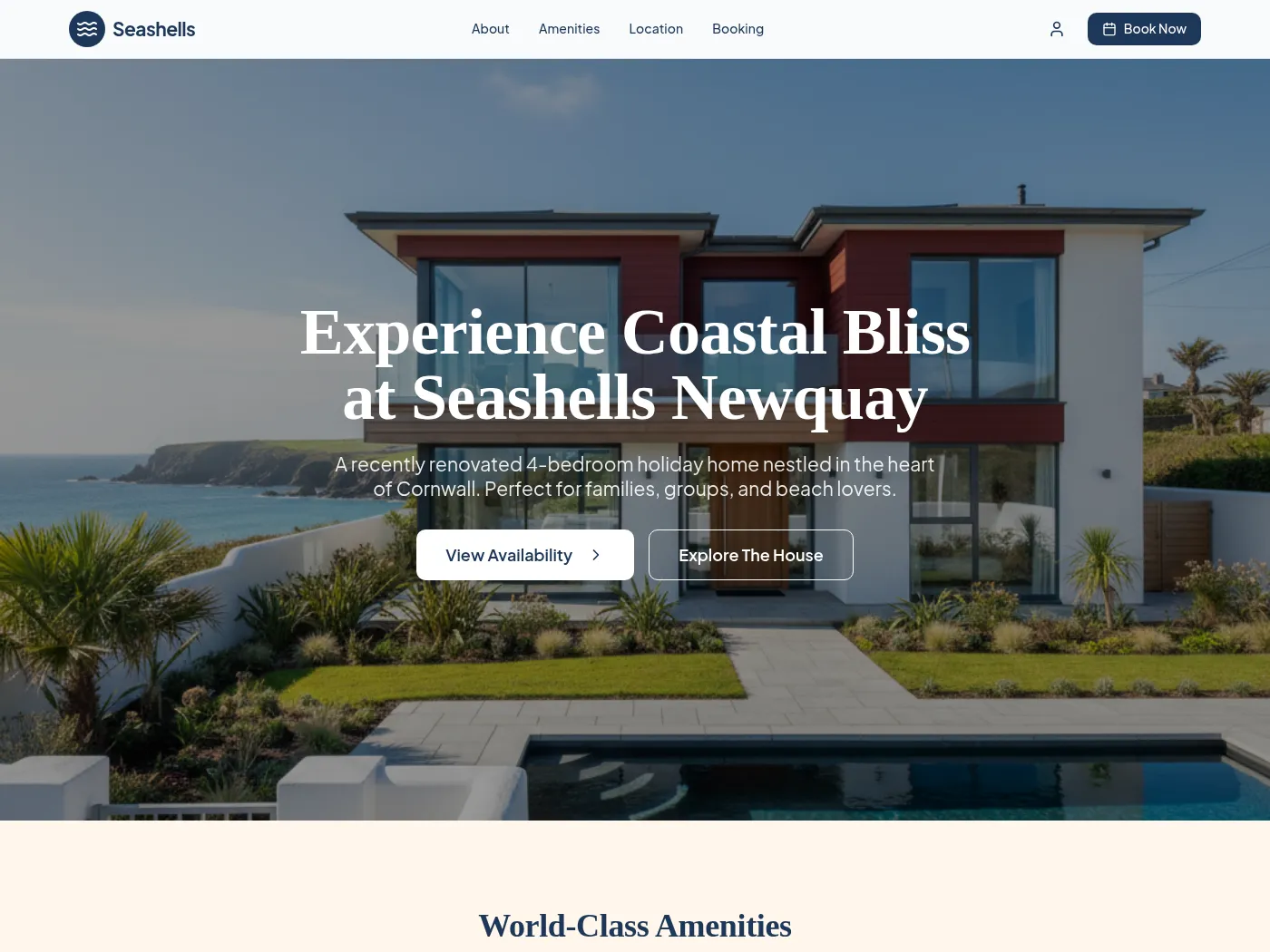 Seashells Booking Site