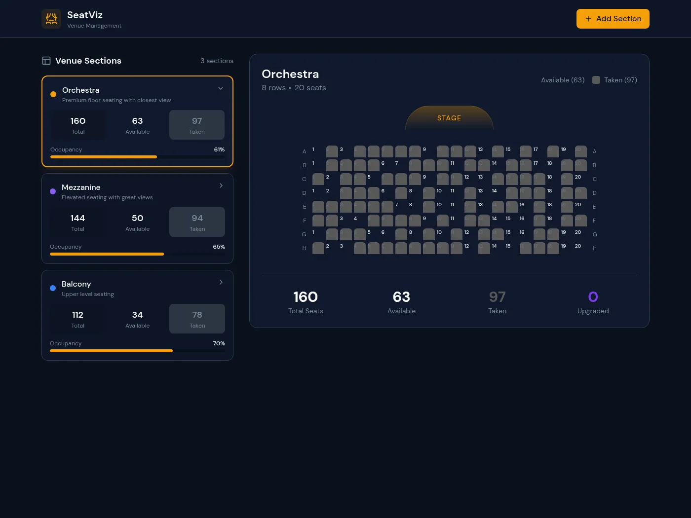 SeatViz Mock Backend