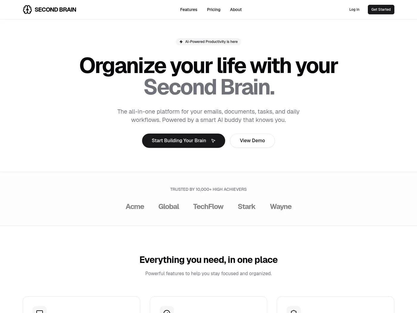 Second Brain Platform
