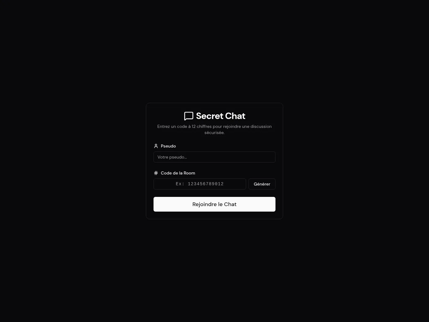 Secret Code Chat