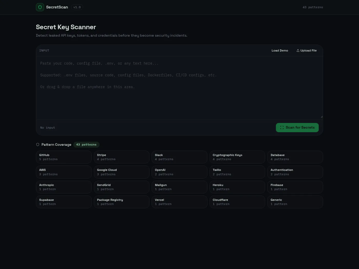 Secret Key Scanner