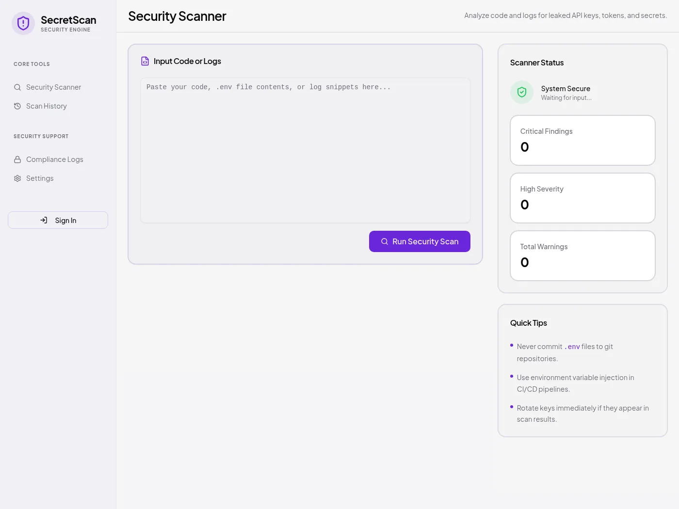 Secret Leak Scanner