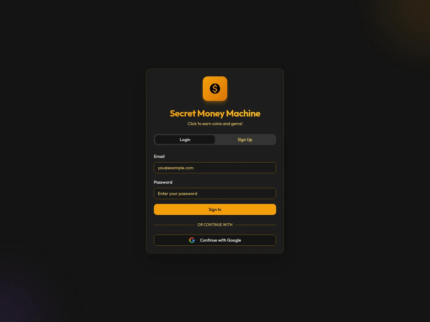 Secret Money Machine