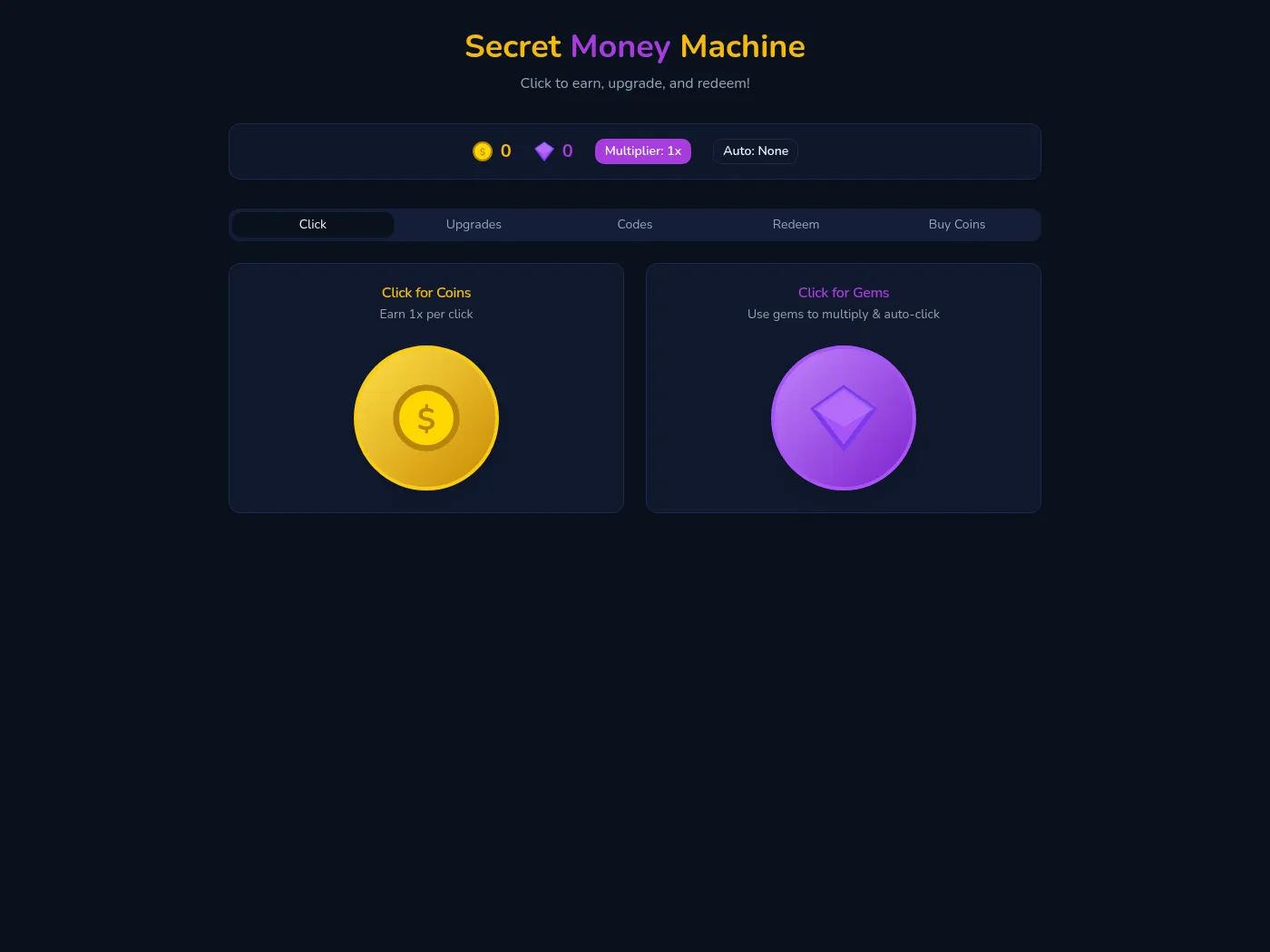 Secret Money Machine