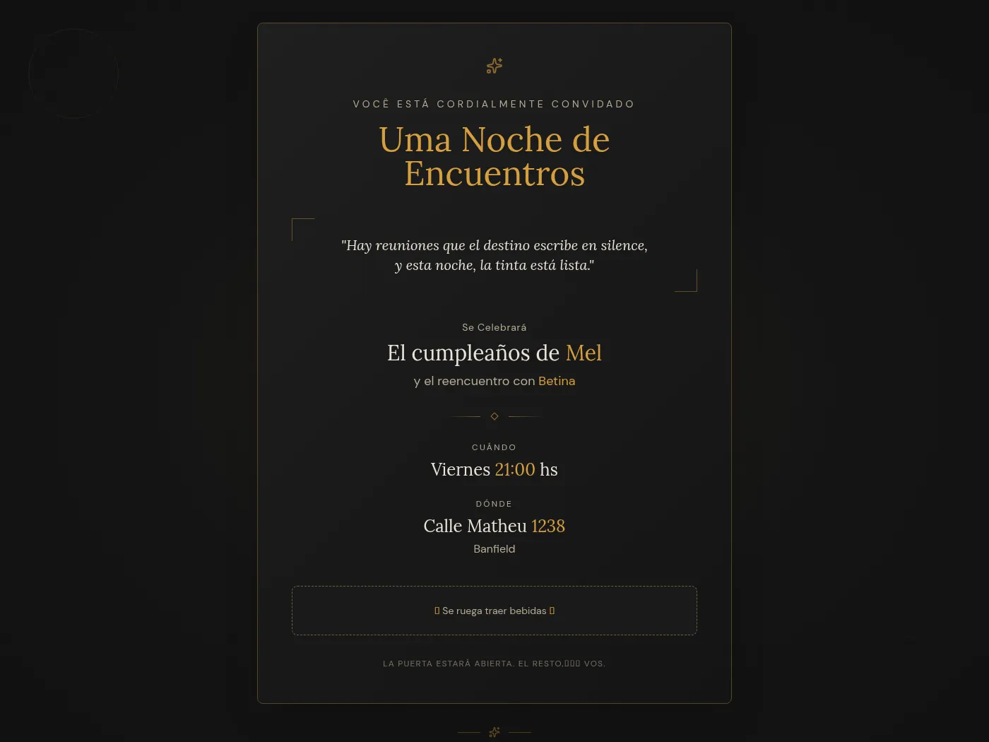 Secret Gathering Invite