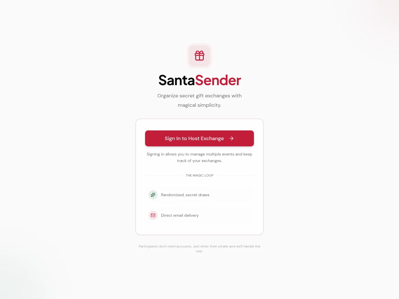 Secret Santa Sender