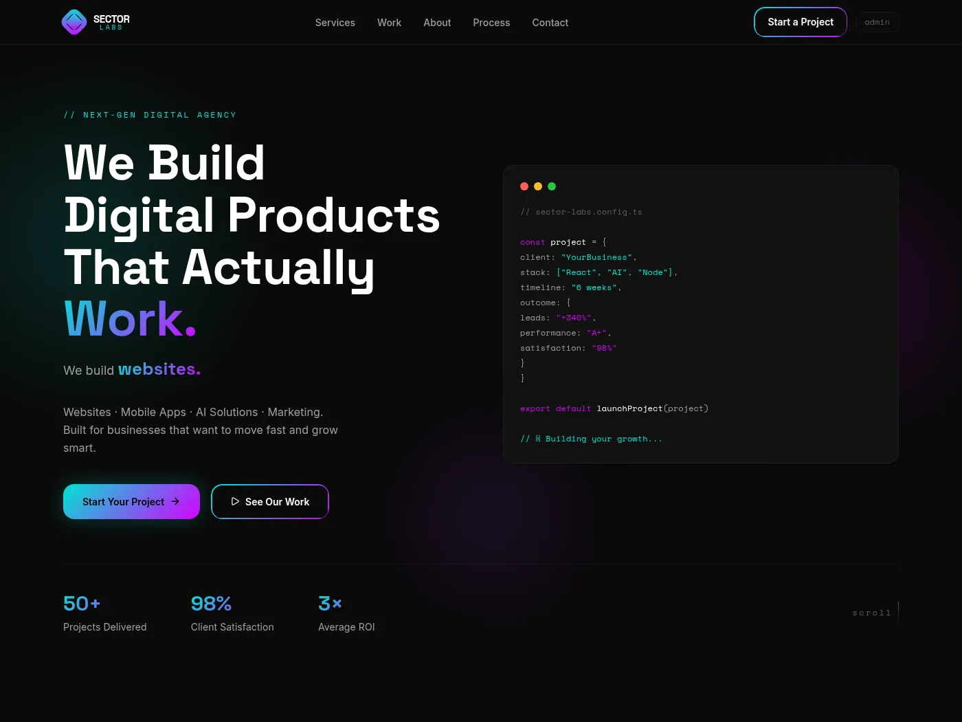 Sector Labs Website