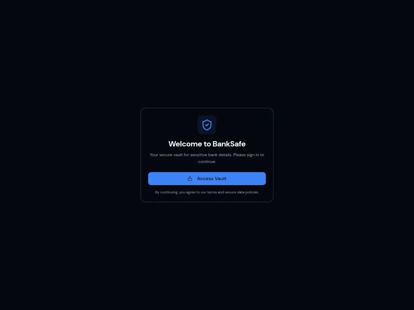 Secure Bank Detail Sharer