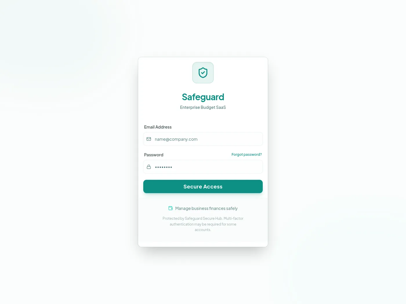 Safeguard Budget SaaS