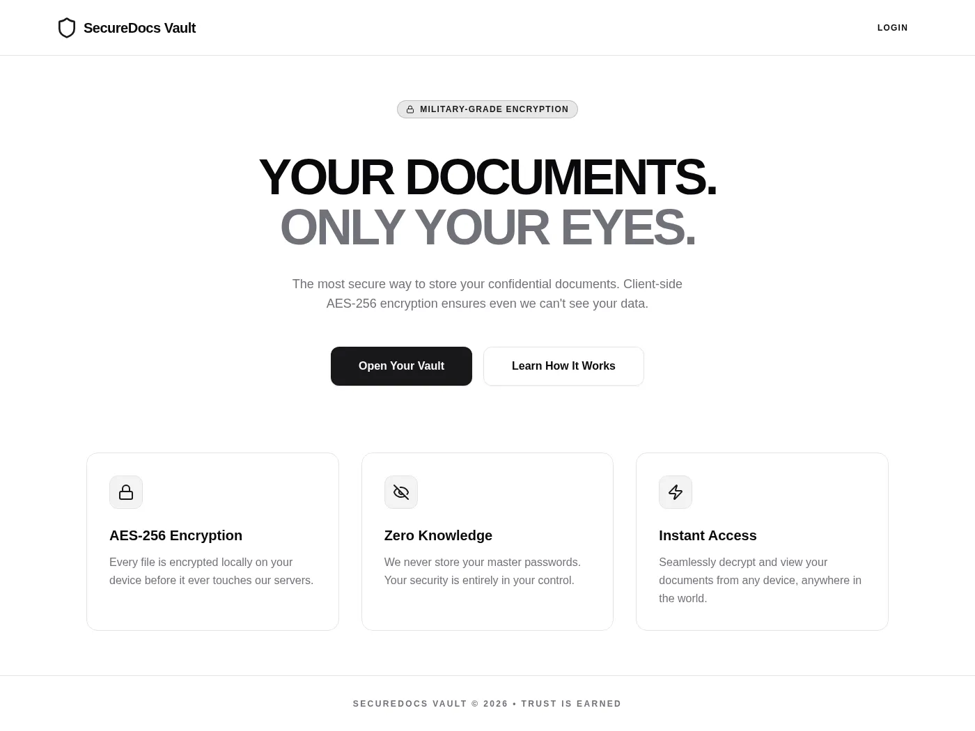 SecureDocs Vault