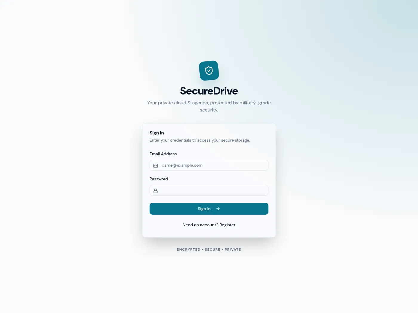 Secure Personal Drive & Agenda