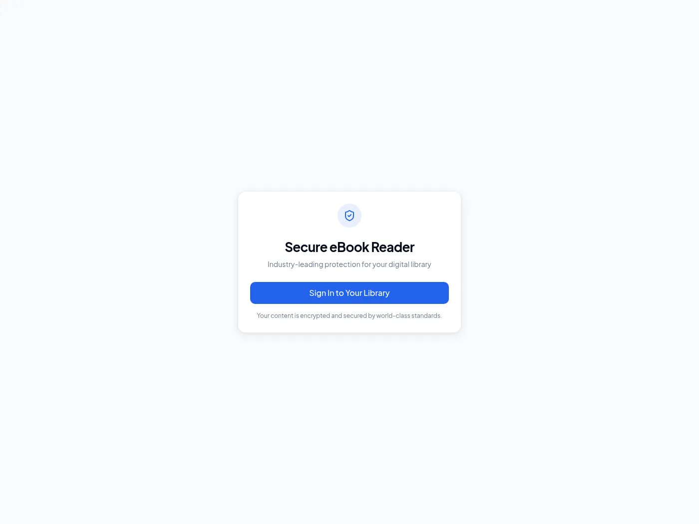 Secure eBook Reader