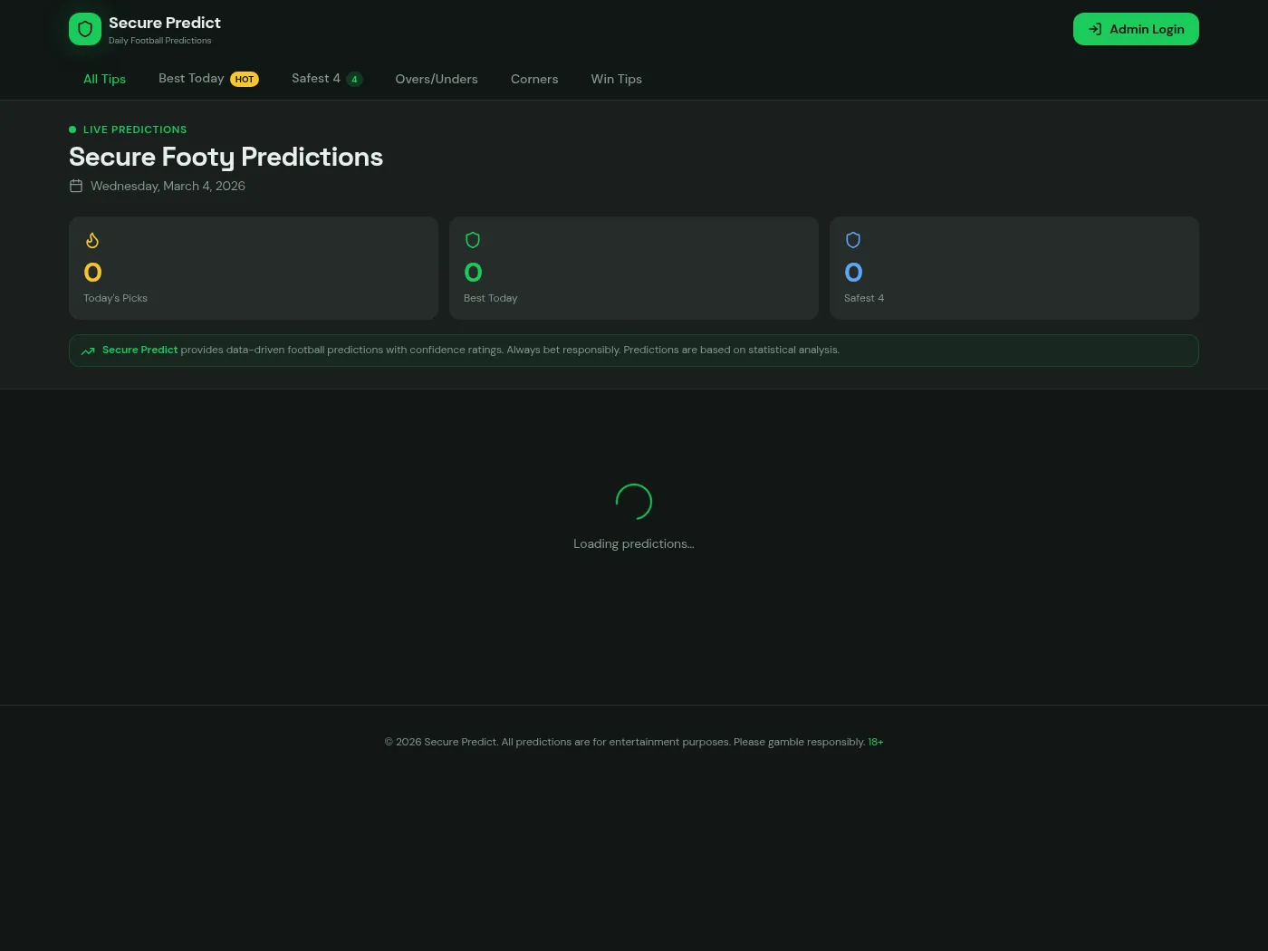 Secure Predict Football