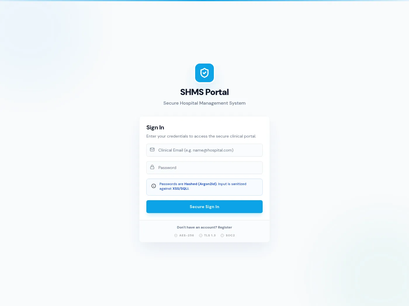 Secure Hospital App