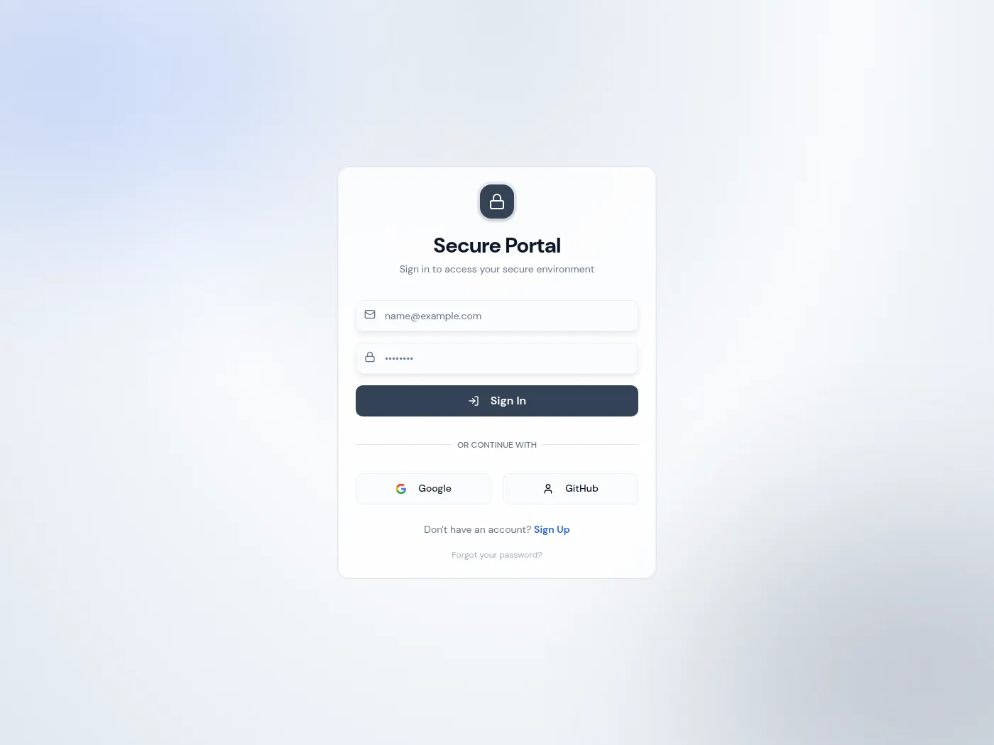 Secure Login Portal