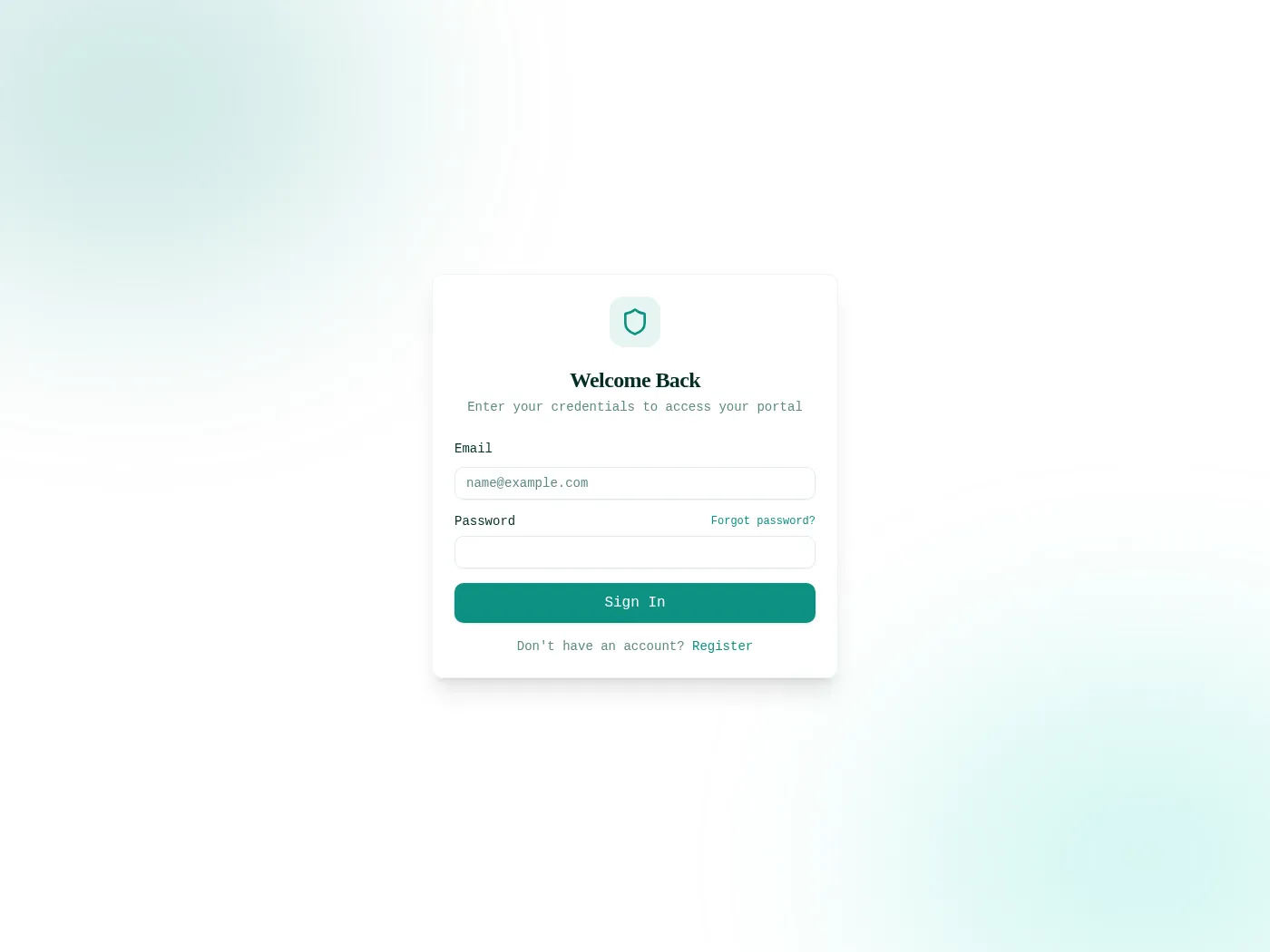 Secure Login Portal