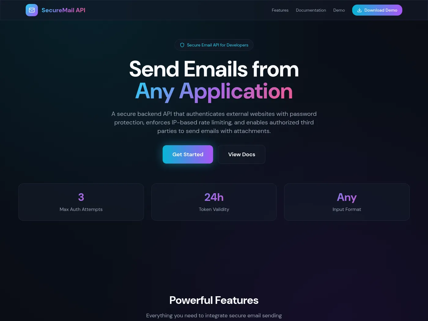 Secure Mail API Demo