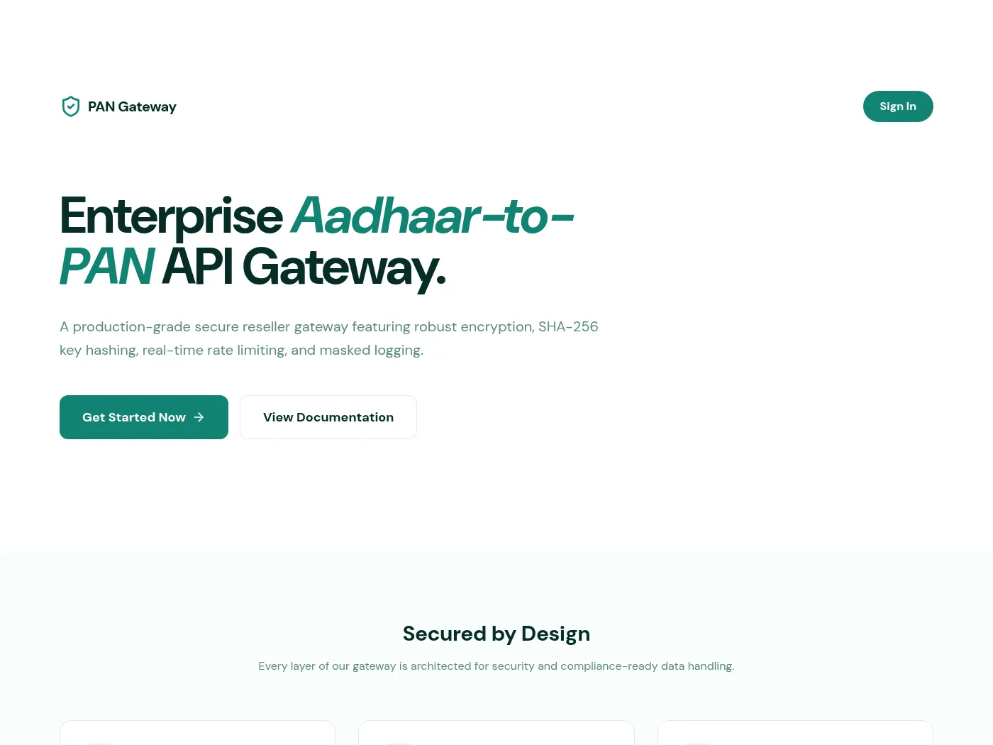 Secure PAN API Gateway