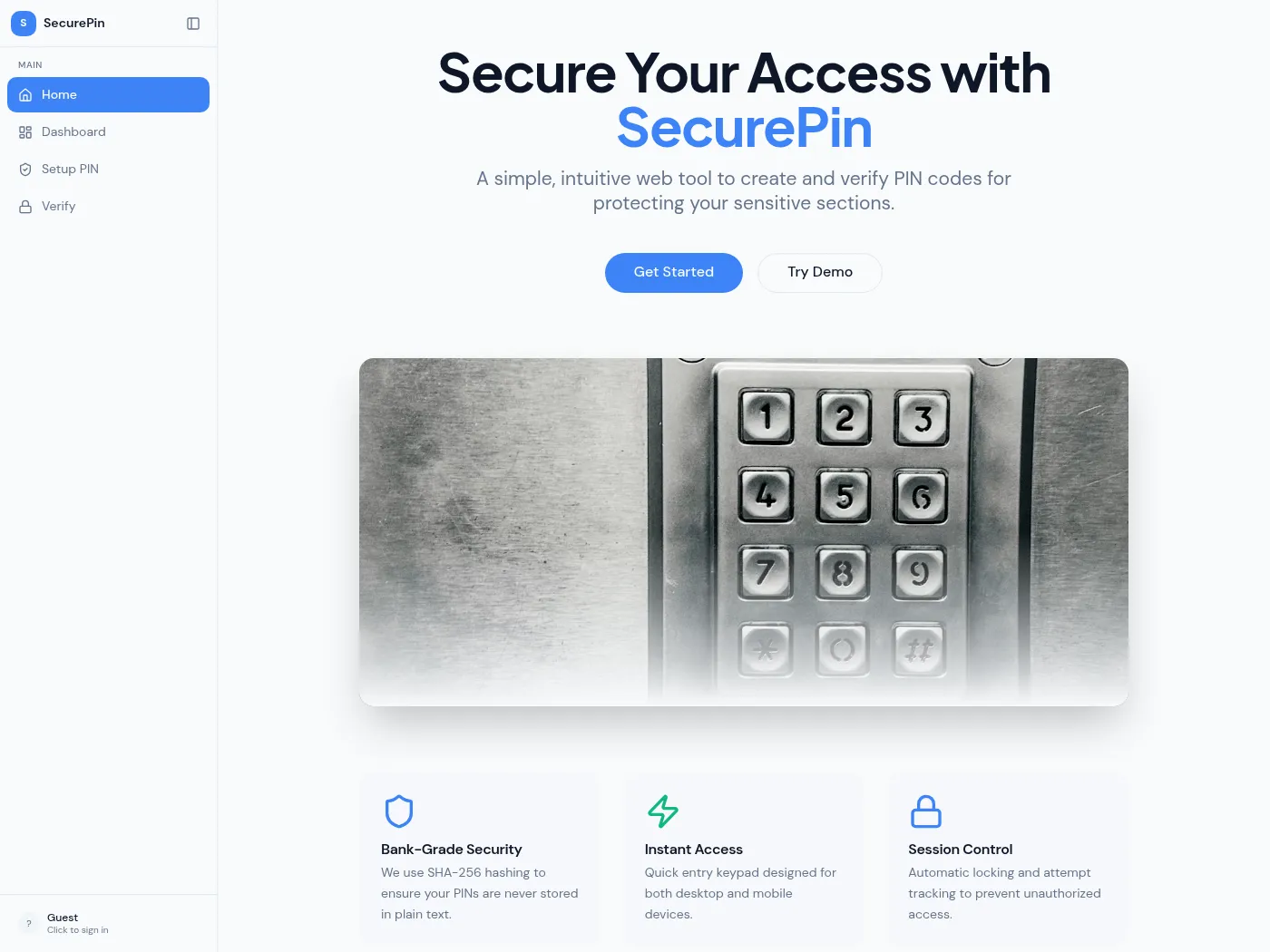 Secure Pin Access