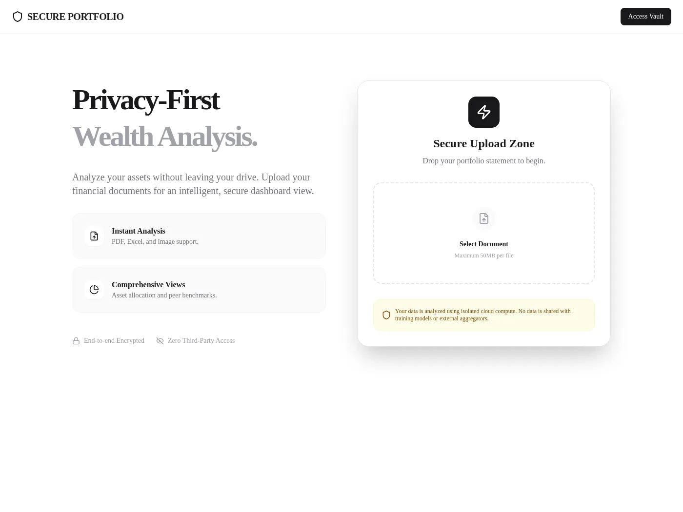 Secure Portfolio Dashboard