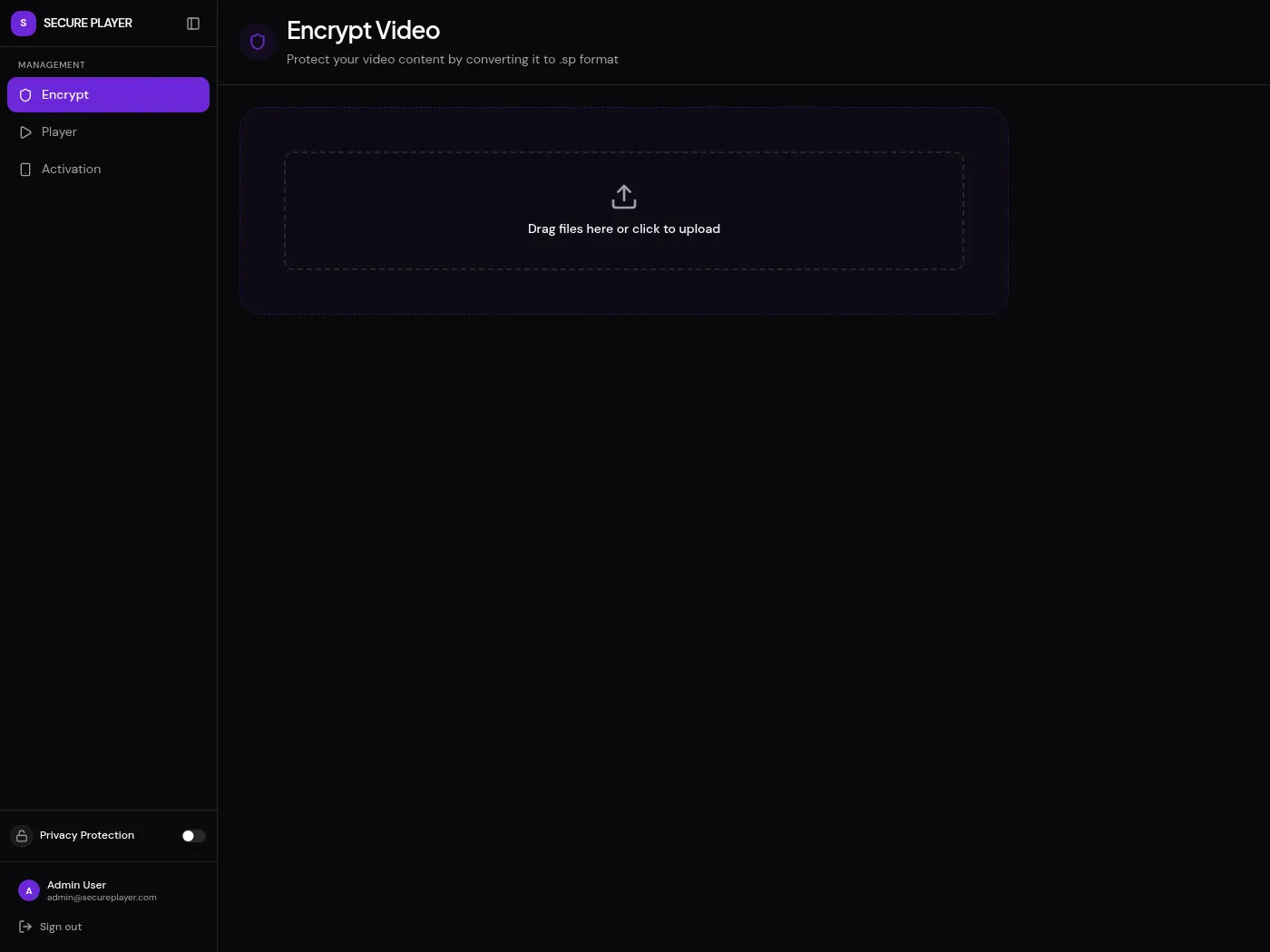 Secure Video Player