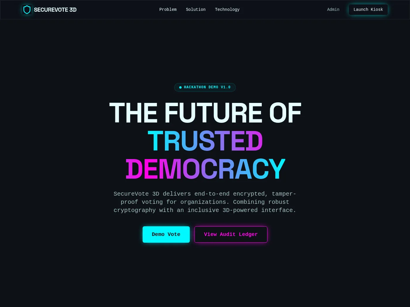 SecureVote 3D Platform