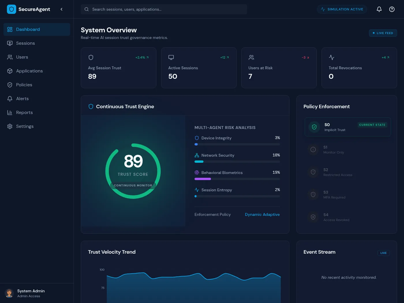 SecureAgent Trust Simulator
