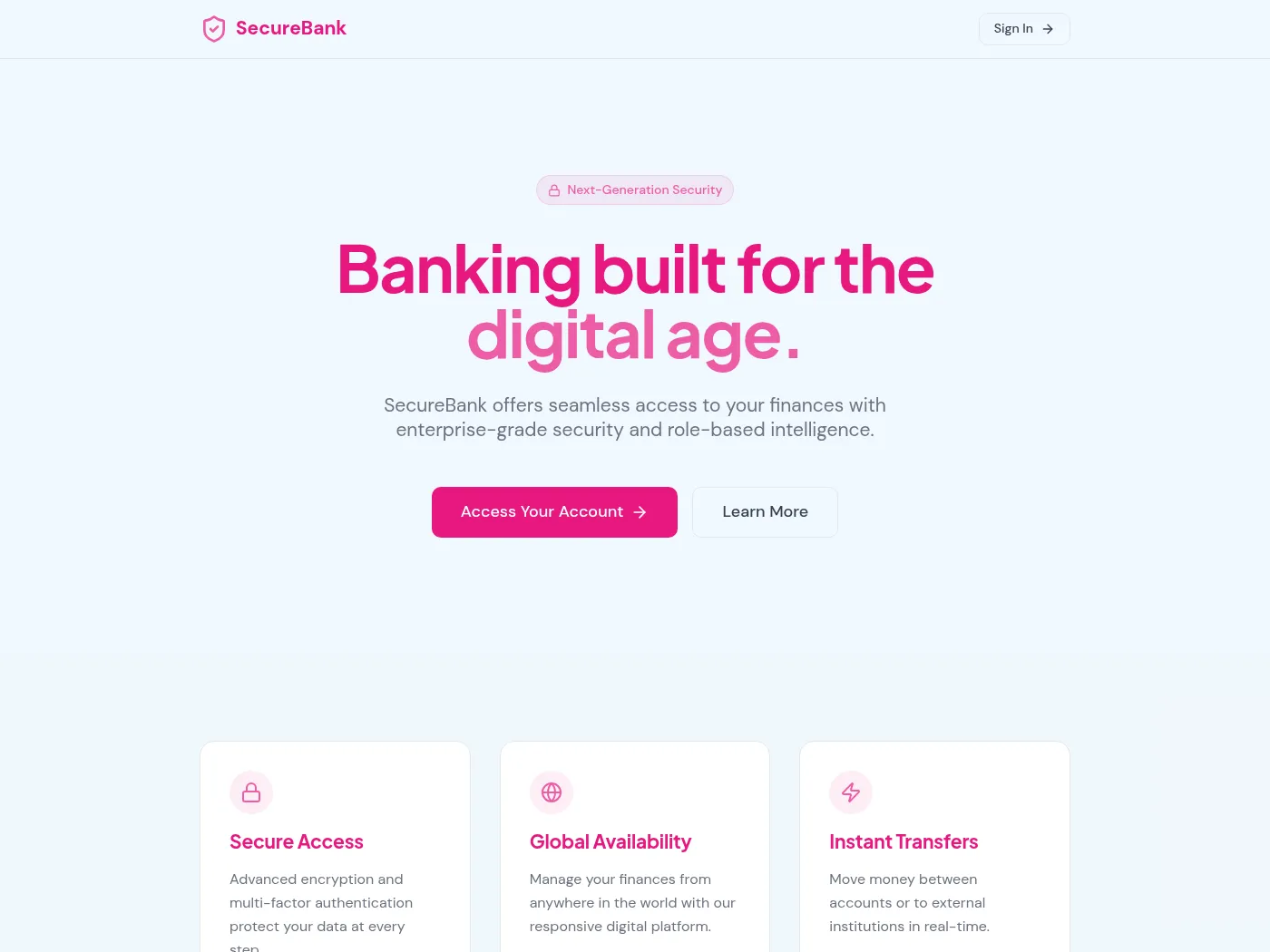 SecureBank Access App