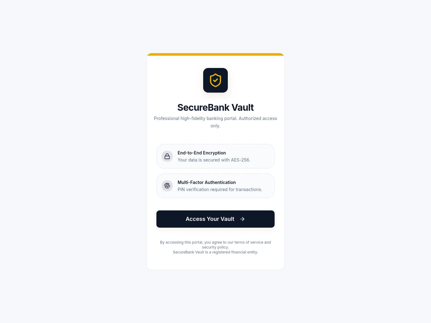 SecureBank Vault