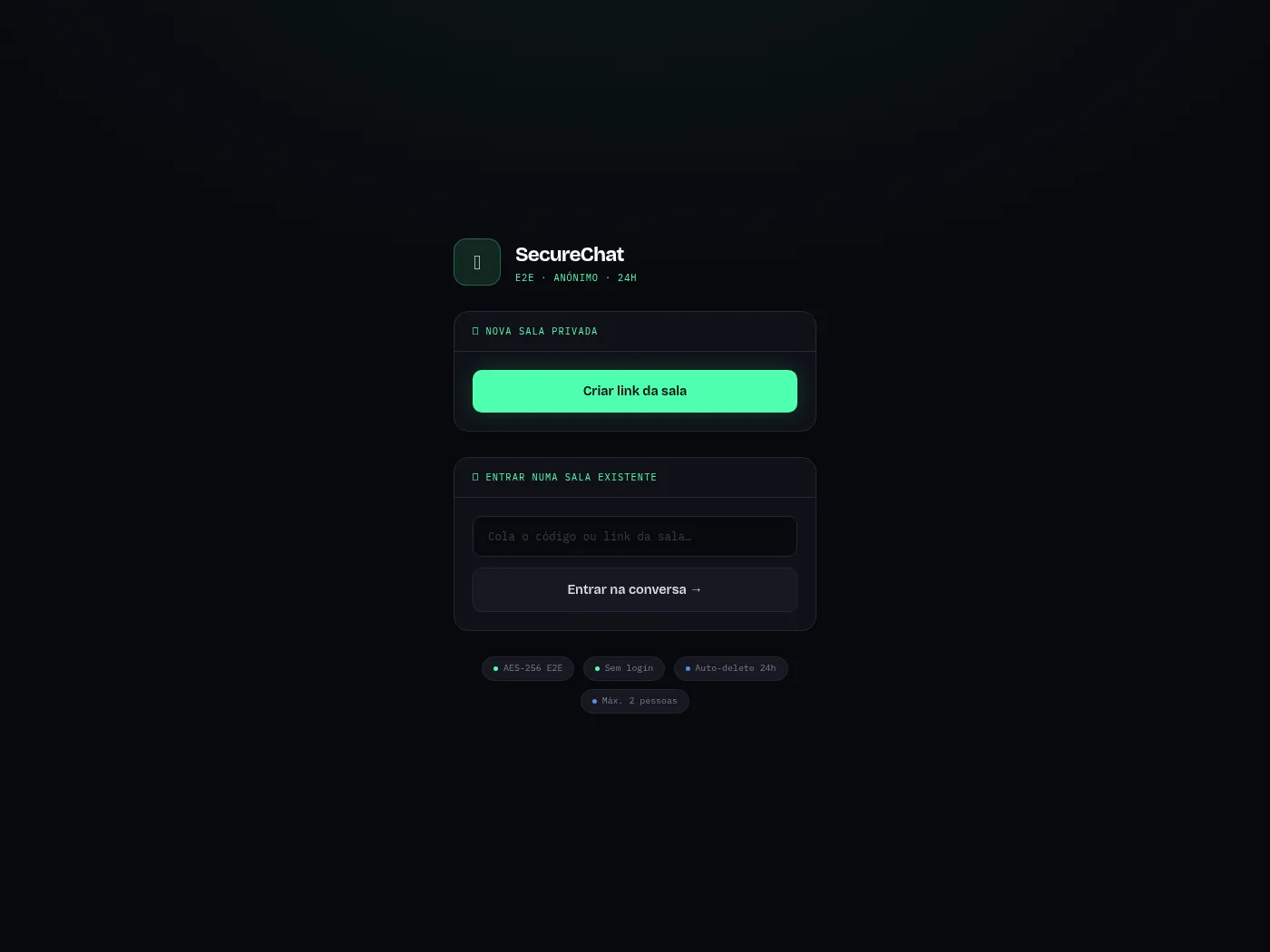 SecureChat Link Rooms