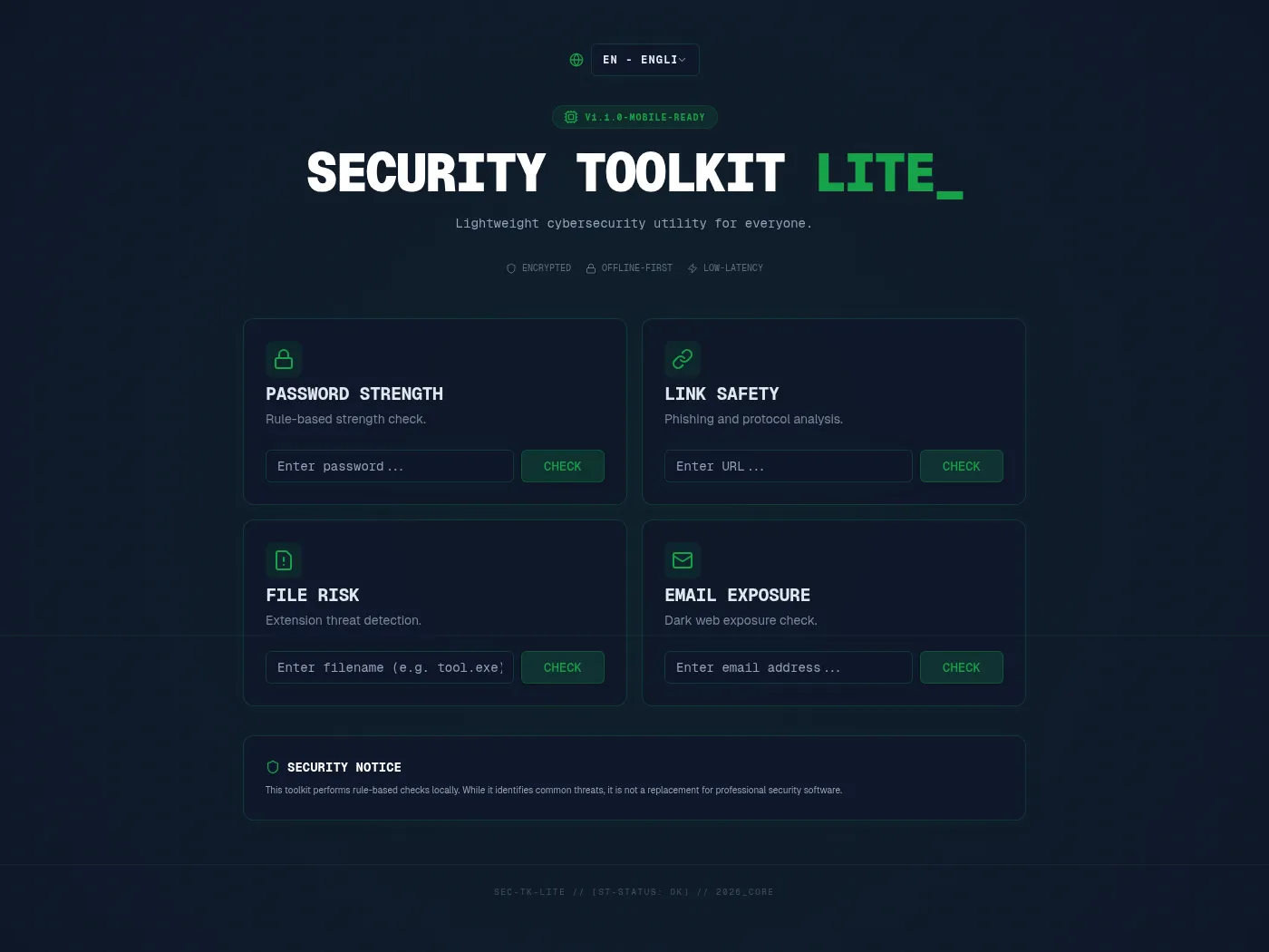 Security Toolkit Lite
