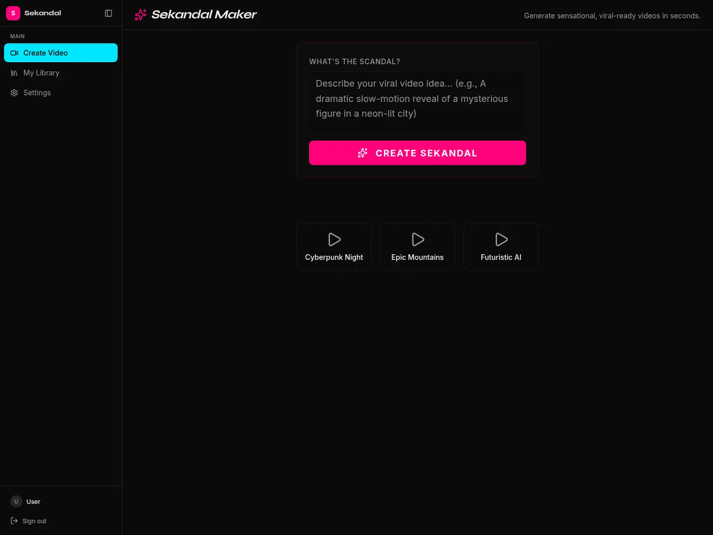Sekandal Video Maker