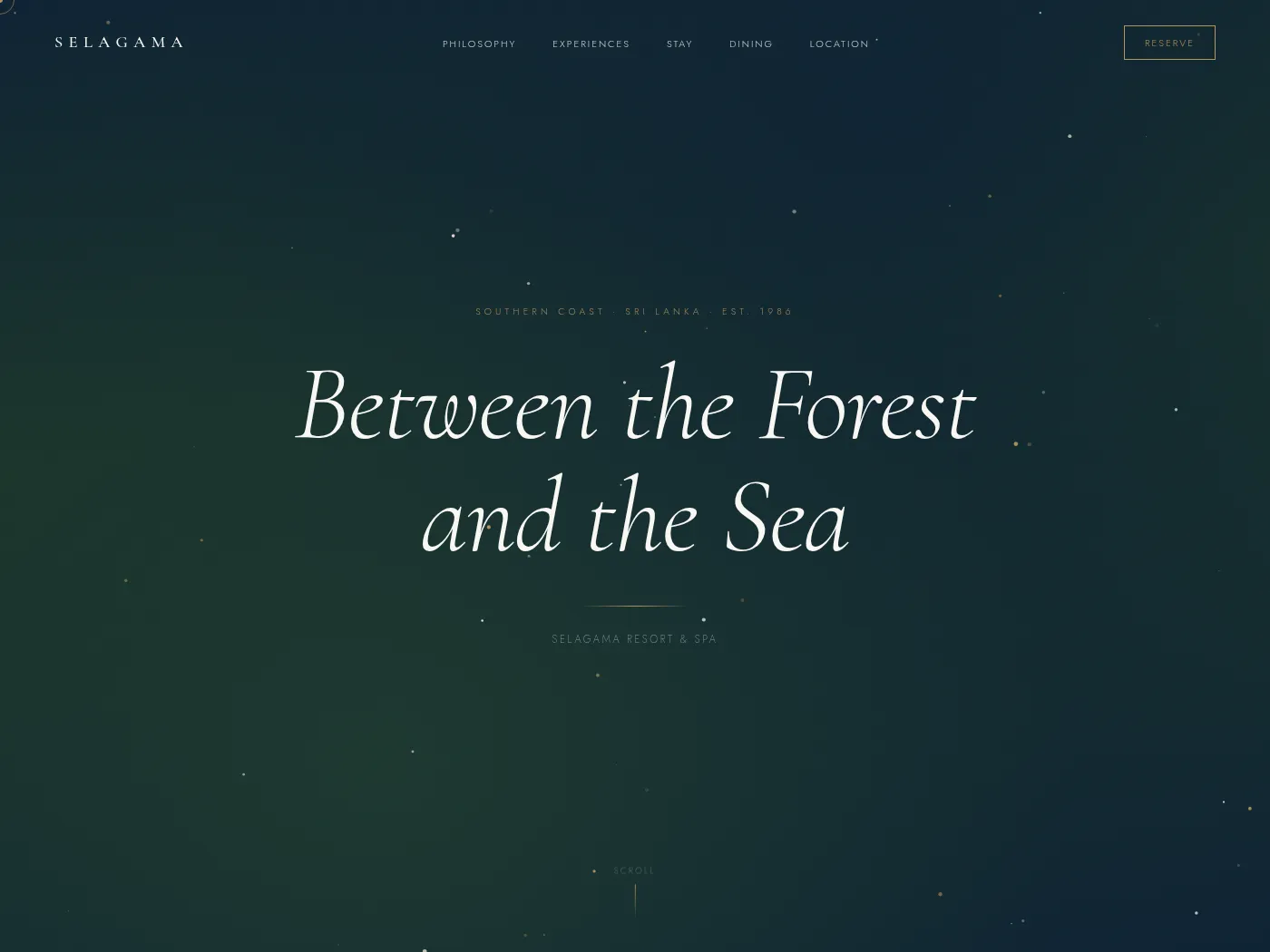 Selagama Resort Web Experience