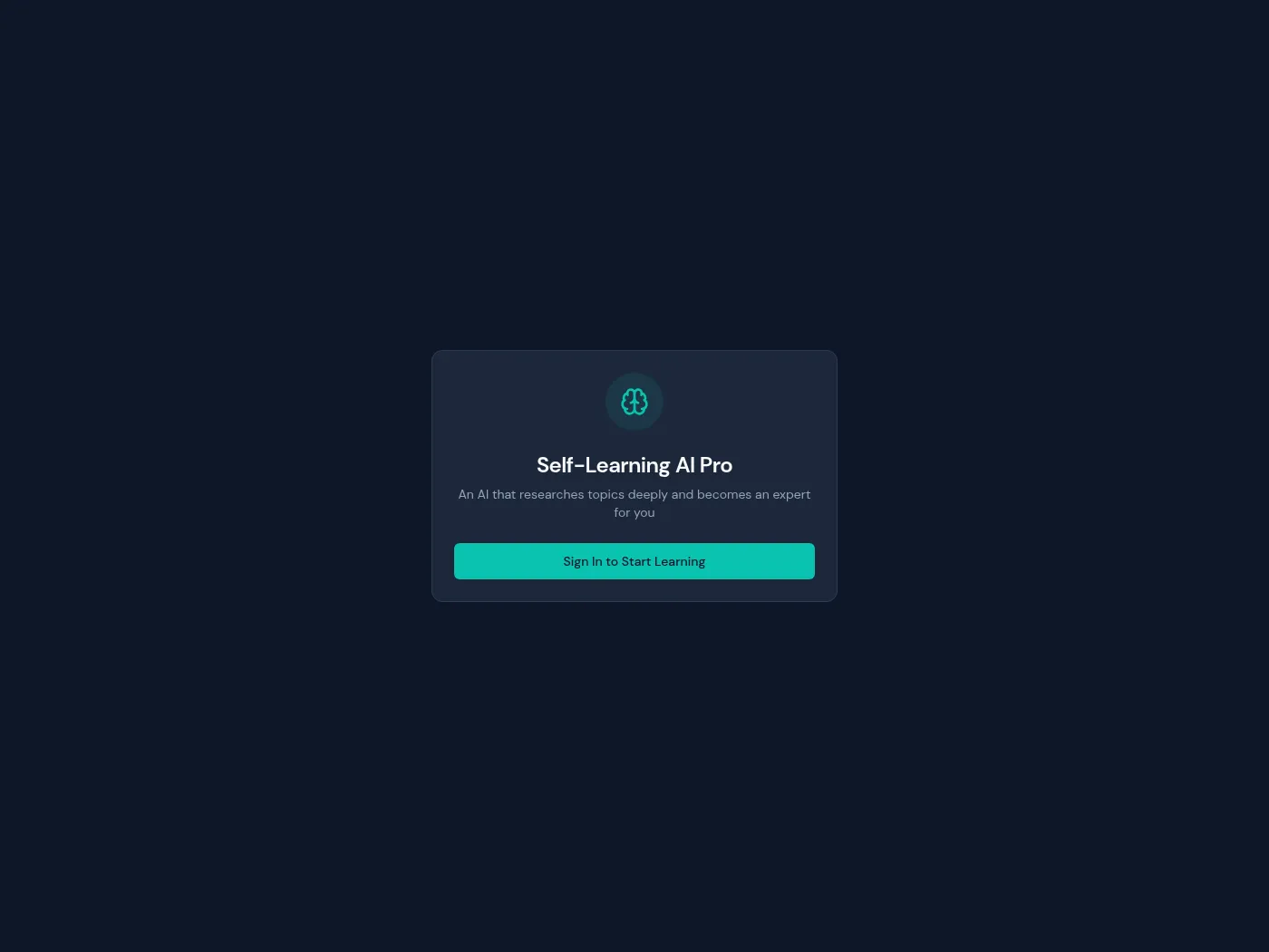 Self-Learning AI Pro