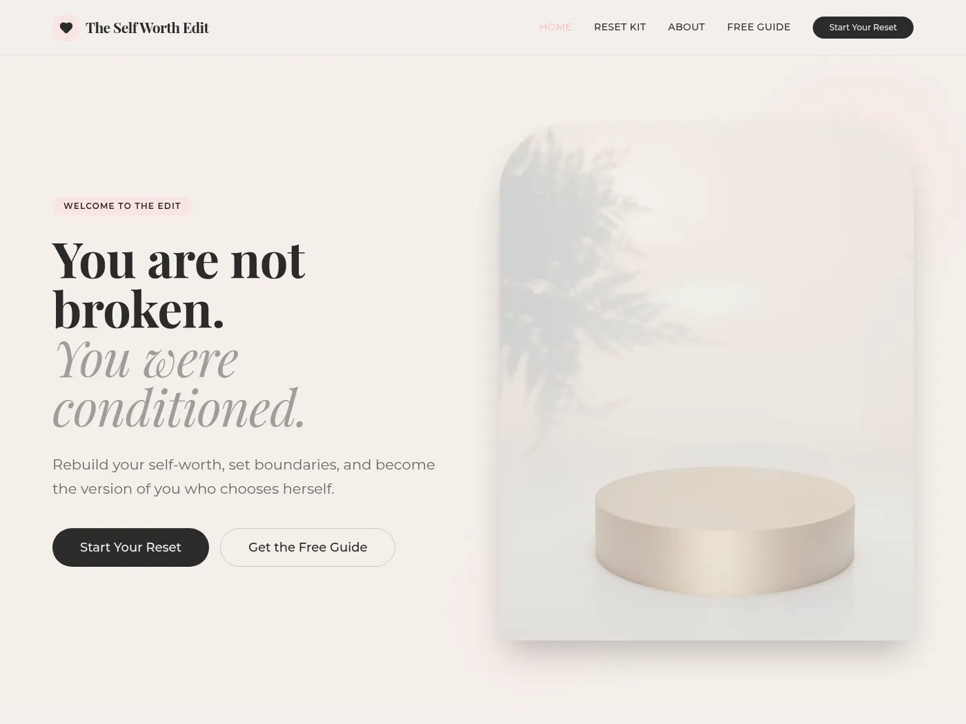 Self Worth Edit Site