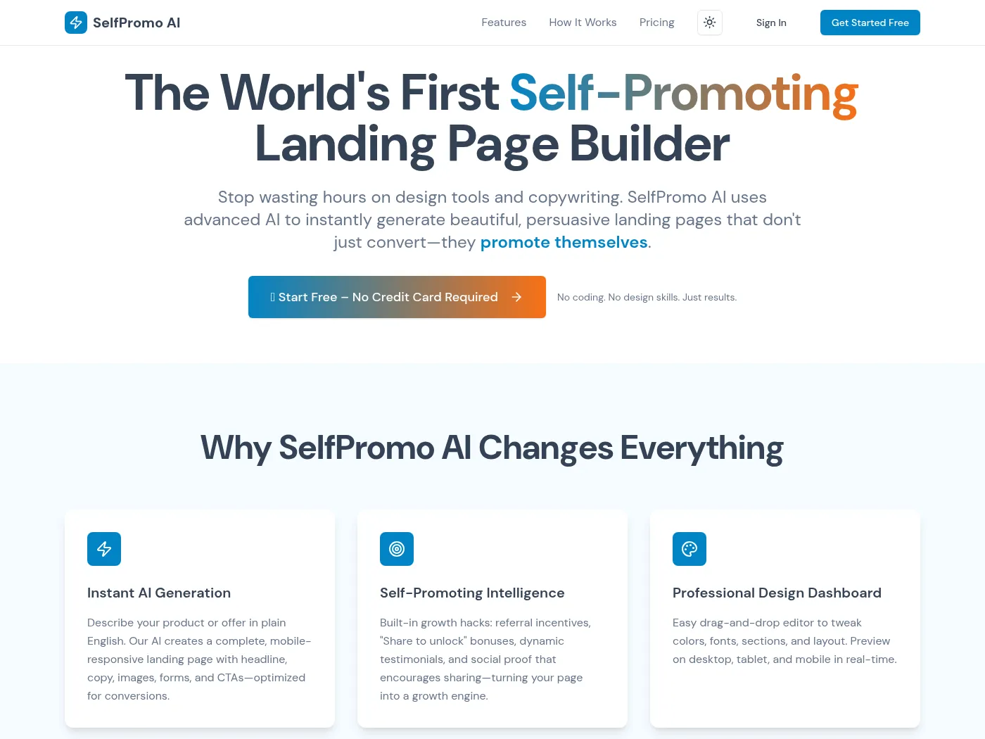 SelfPromo AI Builder