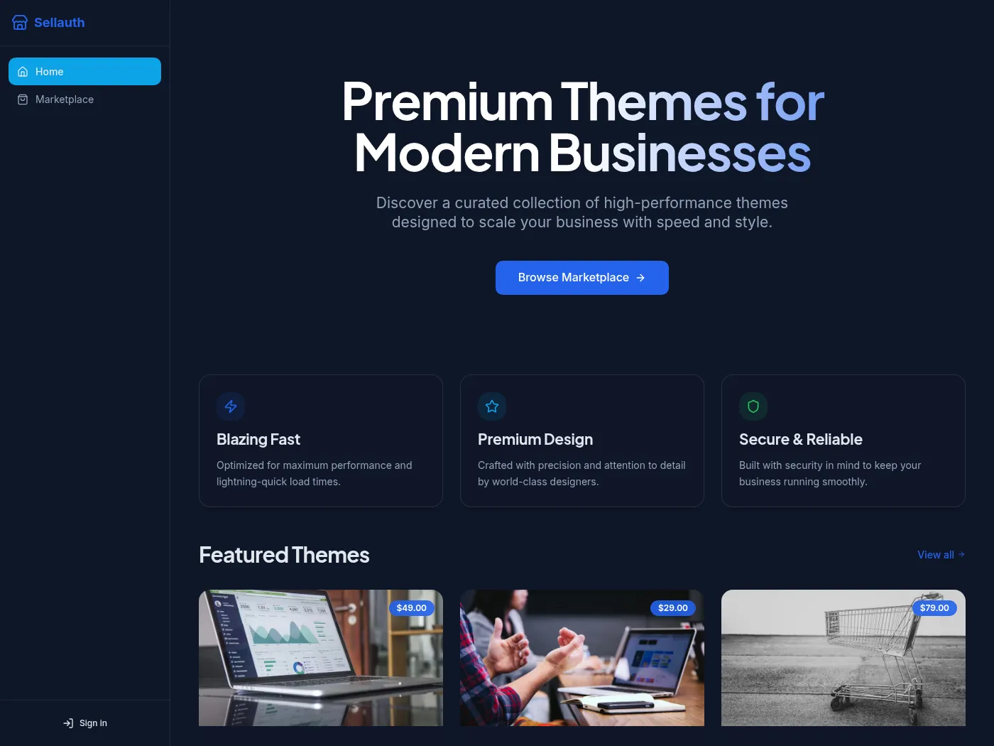 Sellauth Theme Market