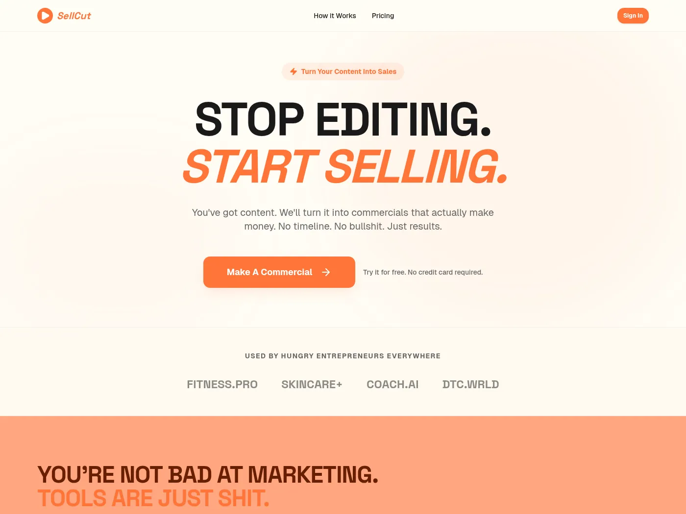 SellCut Instant Commercials