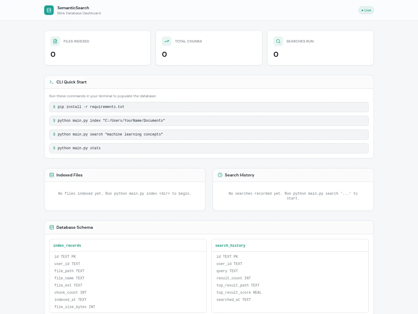 Offline Semantic File Search