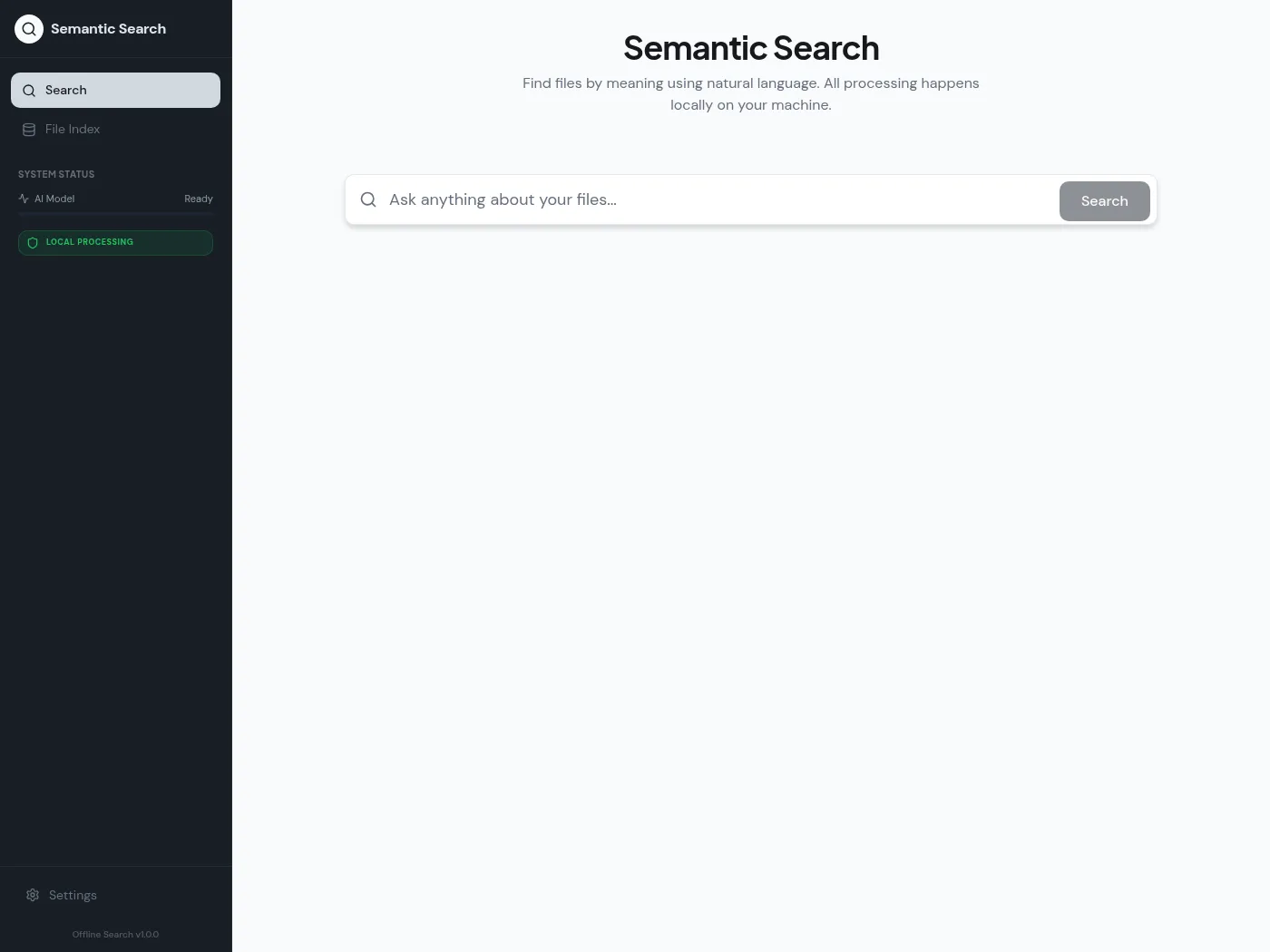 Offline Semantic File Search