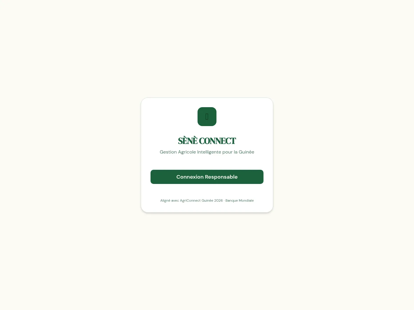 SÈNÈ CONNECT AgriWeb