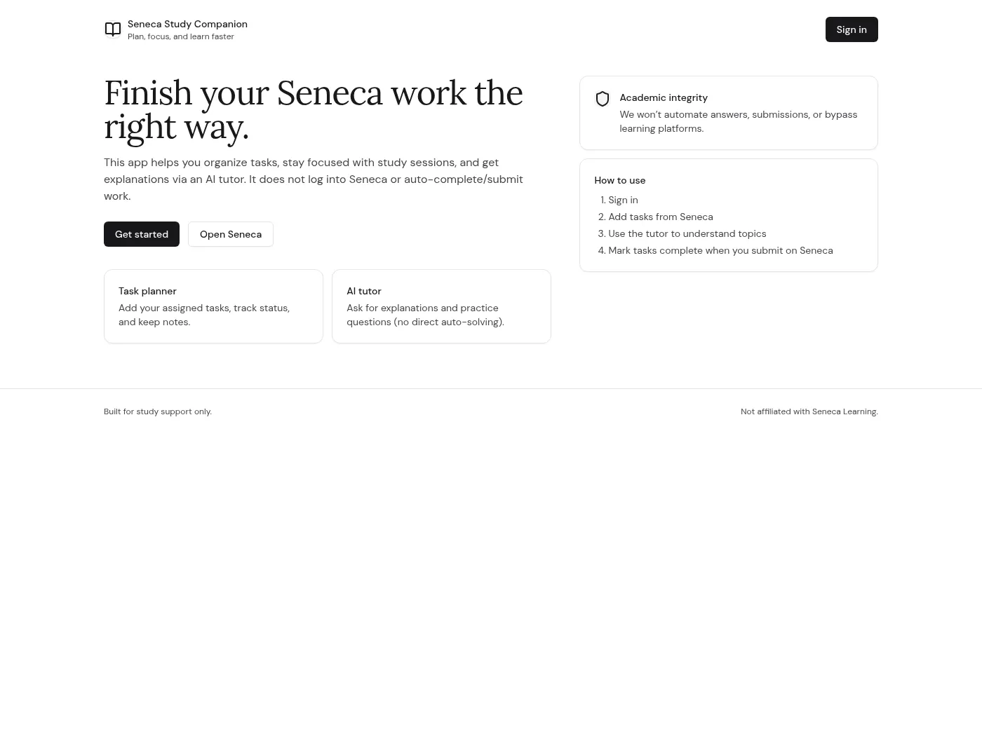 Seneca Task AutoSolver