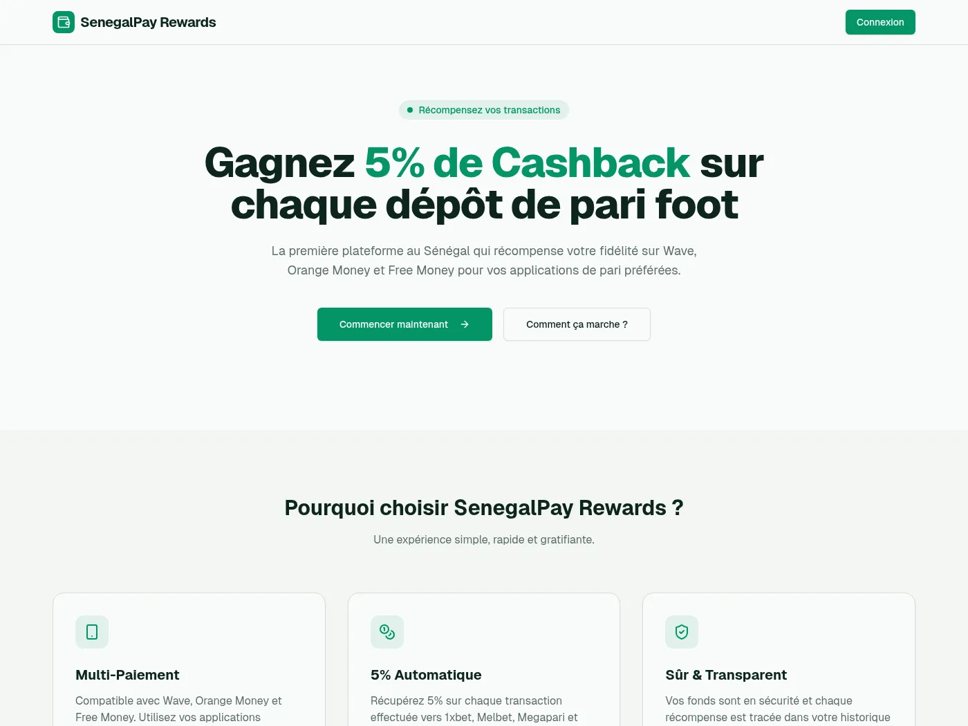 Sénégal Mobile Pay Rewards