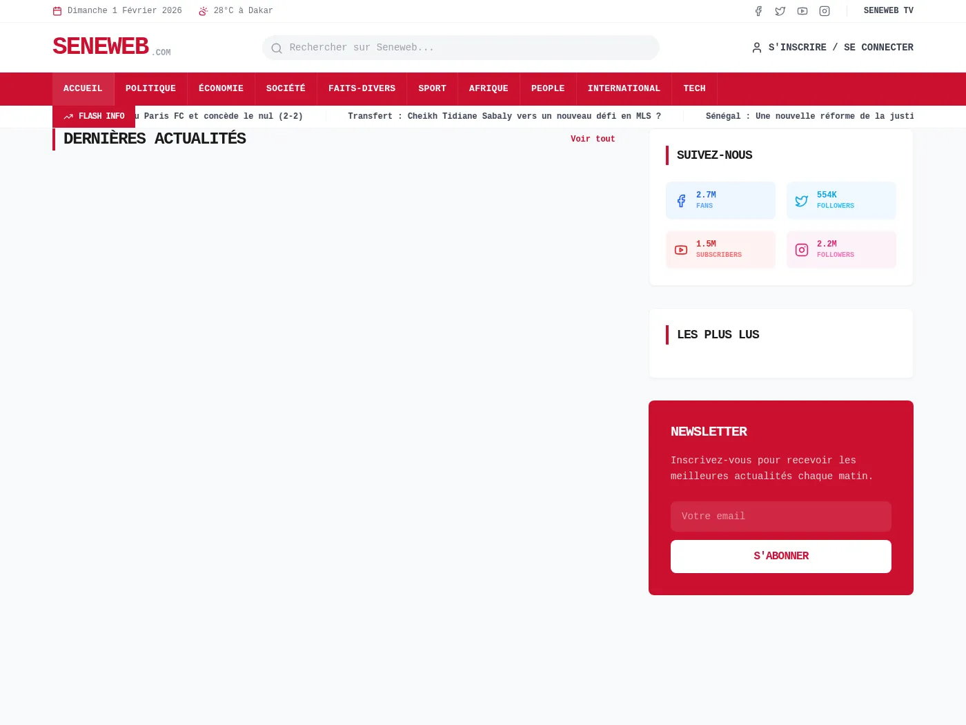 Seneweb News Clone