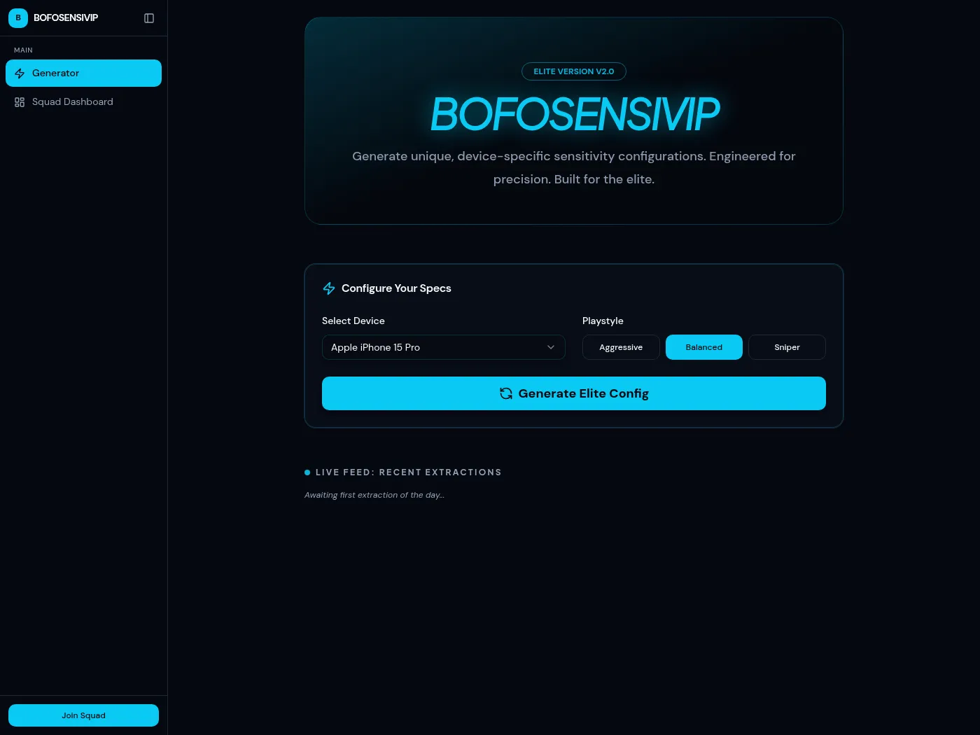 BOFOSENSIVIP Elite Sensitivity App